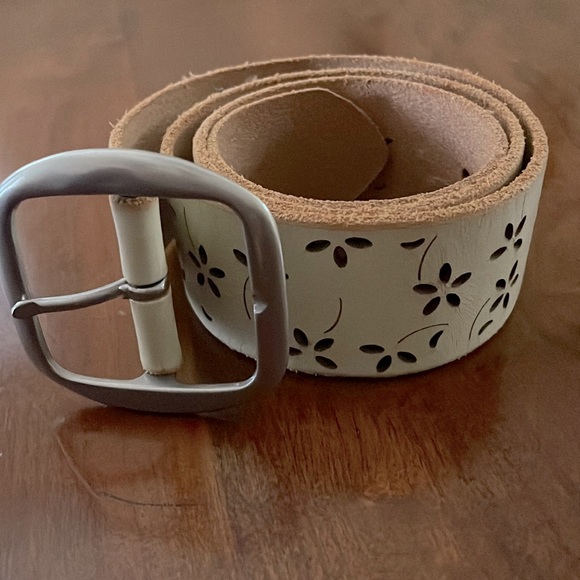 Accessories | Genuine Italian Leather Belt Cream Color | Poshmark
